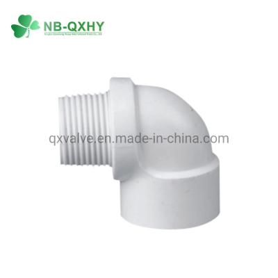 China PVC Pressure Male Thread Fittings 90 Degree Elbow BS Standard QX Wall Thickness Pn16 for sale