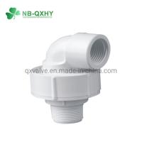 China PVC Pressure Male Thread Fittings 90 Degree Elbow BS Standard QX Wall Thickness Pn16 for sale