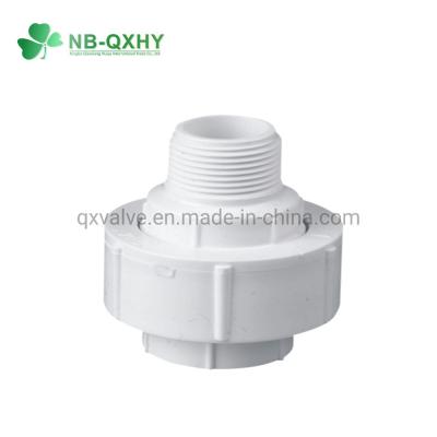 China PVC Pipe Fitting BS Standard Male Threaded Union Coupling with Round Head Code for sale