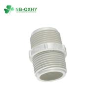 China Customized PVC Thread Plumbing Pipe Fittings Plastic Coupling Nipple Male Adapter for sale