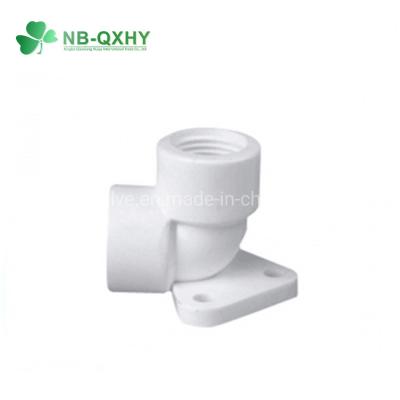 China BS Standard PVC Pipe Fitting UPVC Female Thread Elbow with Plate Liquid Medium Approved for sale