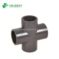 China Low-Maintenance DIN 4 Way Cross Equal Tee PVC Fittings for Water Supply System for sale