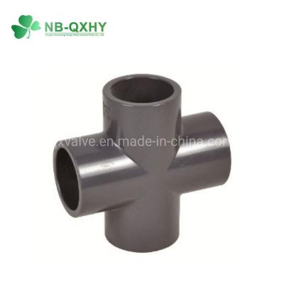 China Low-Maintenance DIN 4 Way Cross Equal Tee PVC Fittings for Water Supply System for sale
