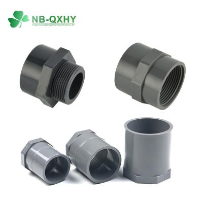 China Flexible 63mm PVC DIN Standard Male Thread Adapter for Water Fitting Connection Joint for sale