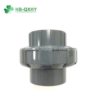 China Glue Connection Grey DIN 63mm Plastic Fitting PVC Socket Union Perfect for Industrial for sale