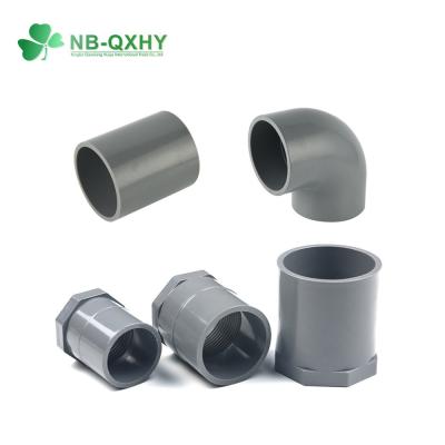 China Rigid Standard Pn16 Grey UPVC Pipe Fittings PVC Male Threaded Coupling Adapter Flexible for sale