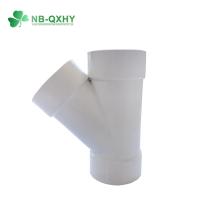 China Water Drain UPVC Sewage Fittings Y-Tee Equal Tee Customization with Varnish Paint Finish for sale
