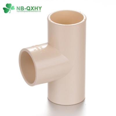 China CPVC Pipe Fittings ASTM Forged Straight Tee Equal Tee and Forged with Glue Connection for sale