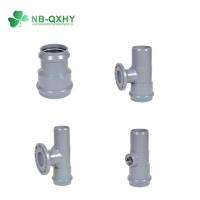 China DIN Standard PVC Pipe Fitting with Rubber Ring Wall Thickness Pn10 White and Blue for sale