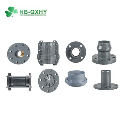 China Water Supply PVC Van Stone Flange Pipe Flange with Pn16 Thickness and Glue Connection for sale