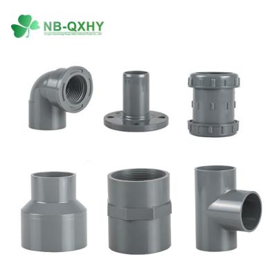 China CPVC Pn16 Pressure Fittings PVC Pipe 45 Degree Elbow Plastic Elbow White and Blue for sale