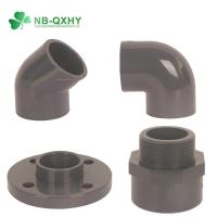 China CPVC Pn16 Pressure Fittings PVC Pipe 45 Degree Elbow Plastic Elbow White and Blue for sale