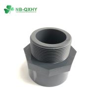 China Glue Connection 90 Degree Angle PVC Pipe Fitting DIN Male Female Adaptor Water Supply for sale