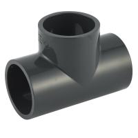 China Varnish Paint Finish 20mm to 400mm Pn16 PVC Pipe Fitting Grey Equal Tee for Hot Water for sale