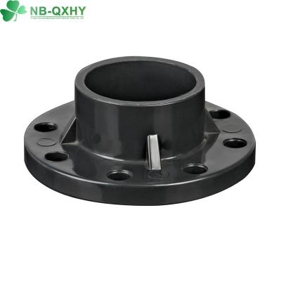 China Glue Connection Blue Grey Black DIN PVC Flange for High Temperature Applications for sale