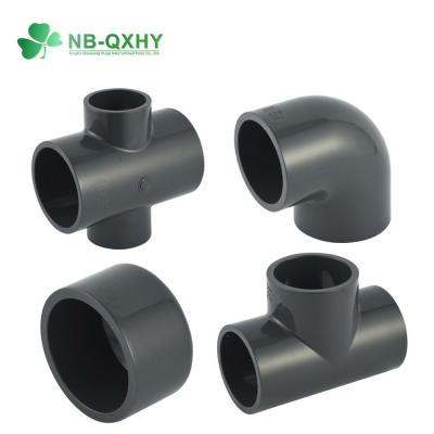 China High Pressure Pn16 UPVC Plastic Pipe Fitting with Customization DIN Cross Tee End Cap for sale
