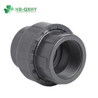 China Nominal Diameter Dn15-Dn100 Blue PVC Pipe Fitting Union Plastic Socket Thread Union for sale