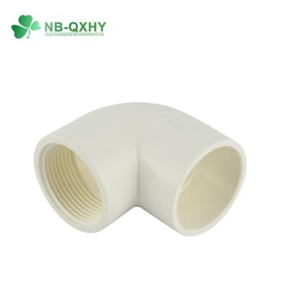 China Cross PVC Threaded Female Elbow NPT Elbow for Water Supply Plastic Pipe Fitting Sch40 for sale