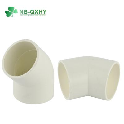 China UV Protected ASTM Sch40 PVC Pipe Fitting 45 Degree Elbow for Water Supply Made of Material for sale