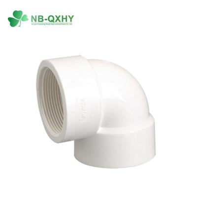 China Long-lasting Plumbing Gray PVC BS Threaded Fittings Female Elbow for Water Supply for sale