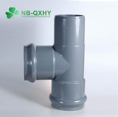 China Grey UPVC Fitting Plumbing Fitting with Rubber DIN Standard Pn10 QX Pressure Rating for sale