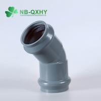 China Grey UPVC Fitting Plumbing Fitting with Rubber DIN Standard Pn10 QX Pressure Rating for sale