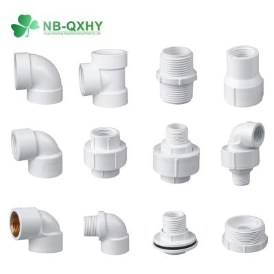 China QX White PVC Fitting Coupling Elbow Plug Forged QX BS Thread for sale