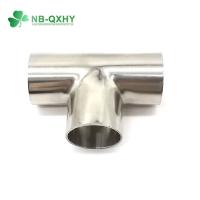China Stainless Steel Sanitary Tee Fitting QX Connection For Industrial Applications for sale