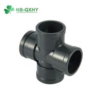 China Socket Surface Type Pn16 Dark Grey PVC UPVC Fitting for Water Supply Special Cross for sale