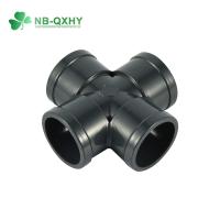 China Socket Surface Type Pn16 Dark Grey PVC UPVC Fitting for Water Supply Special Cross for sale