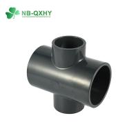 China Socket Surface Type Pn16 Dark Grey PVC UPVC Fitting for Water Supply Special Cross for sale