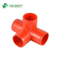 China 45 Degree Tee Plastic Fitting Bright Red and Blue Ideal for Water Treatment Solutions for sale