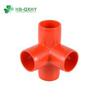 China 45 Degree Tee Plastic Fitting Bright Red and Blue Ideal for Water Treatment Solutions for sale