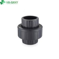 China 1/2-16 Inch Grey Sch80 PVC Pipe Fitting with Plastic and Glue Connection for sale