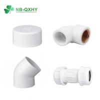 China QX Connection White 1/2 to 4 Inch Sch40 UPVC Fittings in White with Glue Connection for sale