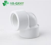 China Glue Connection PVC Plastic Elbow UPVC BS Thread Fittings for Pipe 1/2