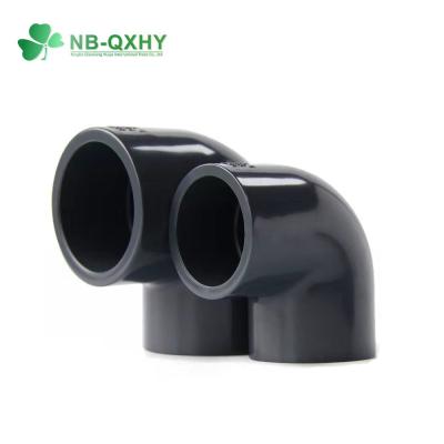 China Sch40 ASTM DIN JIS Standard Chemical PVC Pipe Fittings Pn16 Plastic Tee Elbow Coupling for sale