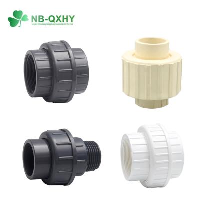 China Complete Size Customized Request UPVC CPVC Socket Thread Union Coupling for Plumbing for sale