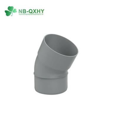 China Deep Gray DIN Standard Equal Elbow Tee Plastic PVC CPVC UPVC Pipe Fittings for Plumbing for sale