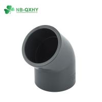 China CE Approved Grey PVC 90 45 Degree Plastic Pipe Fittings Pn16 Industrial Tee UPVC Elbow for sale