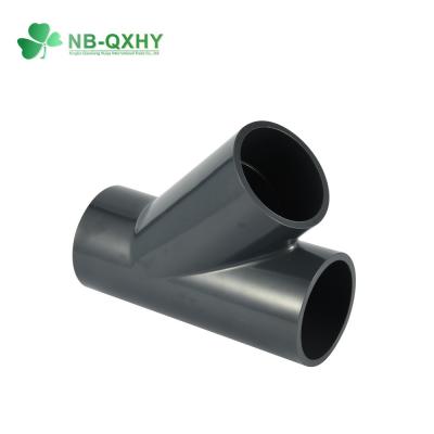 China Round Head Code 1.6MPa UPVC PVC DIN GB Y Type Equal Pipe Fittings Tee for Water Supply for sale