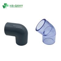 China Forged UPVC PVC Plastic ASTM Sch80 Standard Elbow Transparent Clear Tee Pipe Fittings for sale