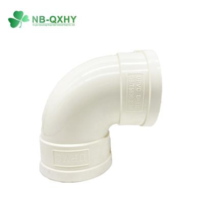 China Complete Size UPVC/PVC Plastic GB DIN Standard Pipe Fittings for Water Drain Material for sale