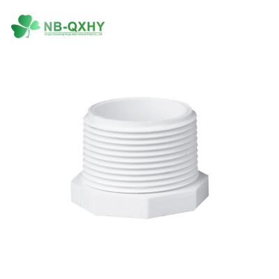 China Plastic PVC UPVC Sch40 Sch80 Pipe Fittings End Thread Male Female Plug Customization for sale