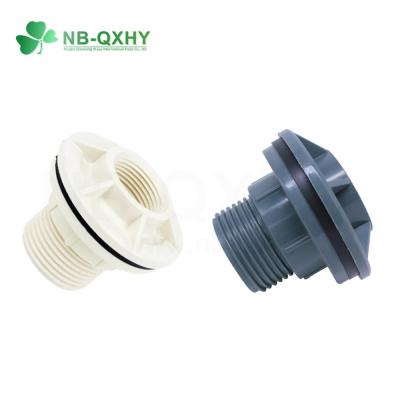 China 90deg Angle PVC UPVC Sch40 Water Tank Back Nut with Male and Female Type US 1/Piece for sale
