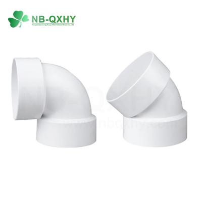 China Clean and Tidy Surface UPVC PVC Drainage Fittings D2665 45/90 Degree Elbow for Drainage for sale