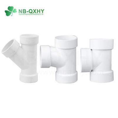 China 6000LBS Pressure Rating PVC/UPVC Injection Y Type Equal ASTM D2665 Tee for Water Drain for sale