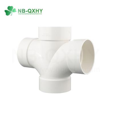 China 4 Inch UPVC/PVC Dwv ASTM D2665 Cross for Equal Glue Connection and 4 Way Tripple Sell for sale