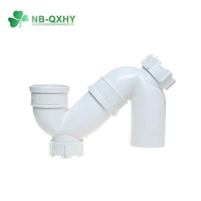China Odour Proof PVC/UPVC Dwv ASTM D2665 Drainage Fitting P Trap with Union or Plug Clean out for sale