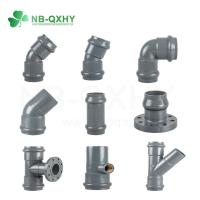 China Hot Water Customized Request DIN Pn10 PVC UPVC Pipe Fittings with Rubber Ring for sale